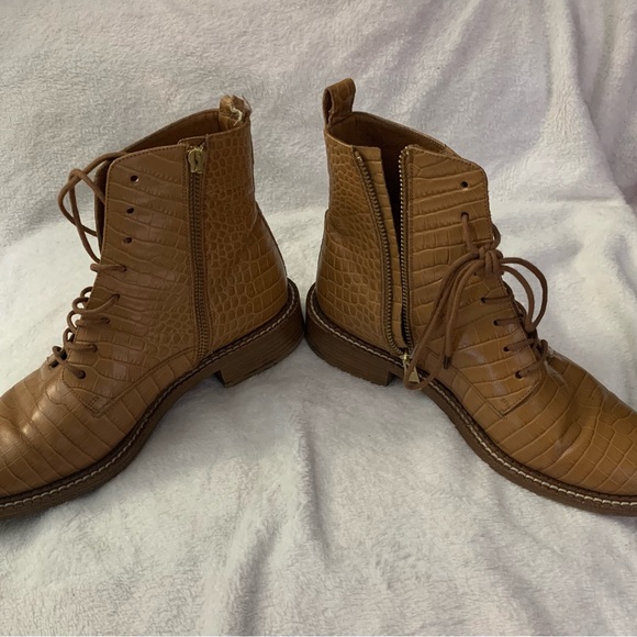 Vince Camuto | Shoes | Vince Camuto Tan Fake Alligator Skin Boots ...